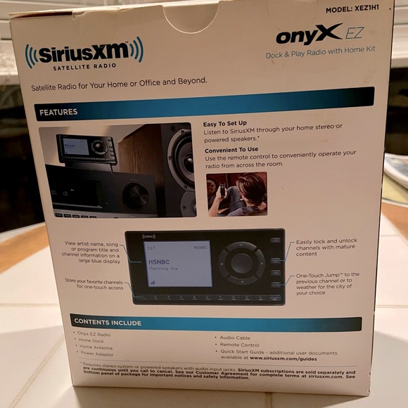 SiriusXM | Portable Audio & Video | Siriusxm Onyx Ez Dock Play Radio With Home Kit Model Xezh1 ...